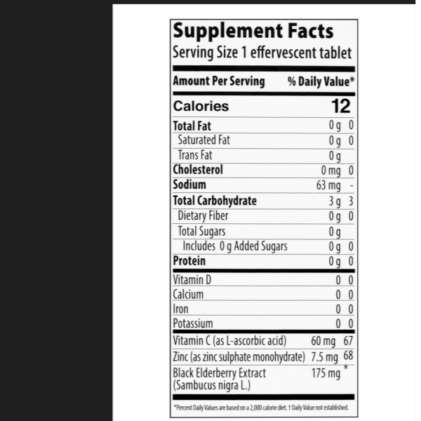 Nutriplus Sambucus Effervescent Tablets - Farmasi